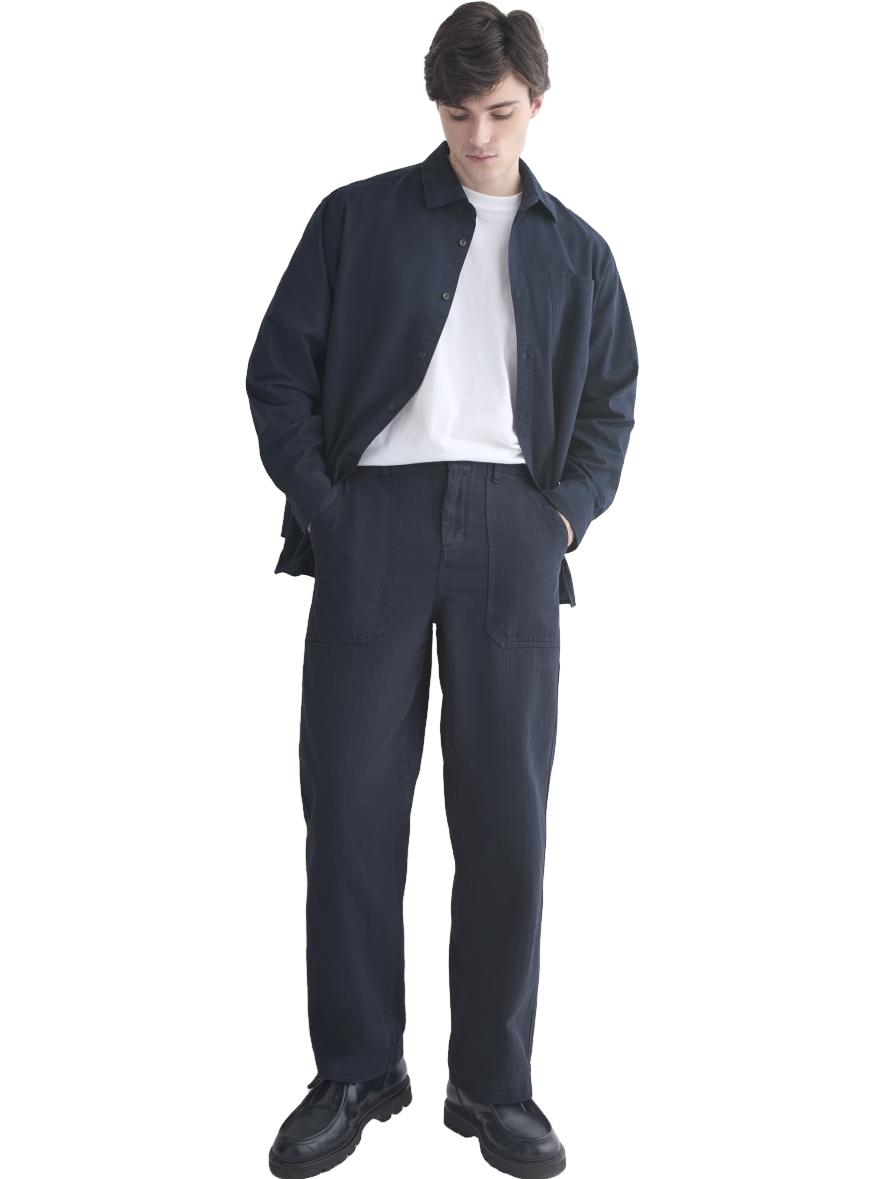 EVERLANE Relaxed Herringbone Fatigue Trousers